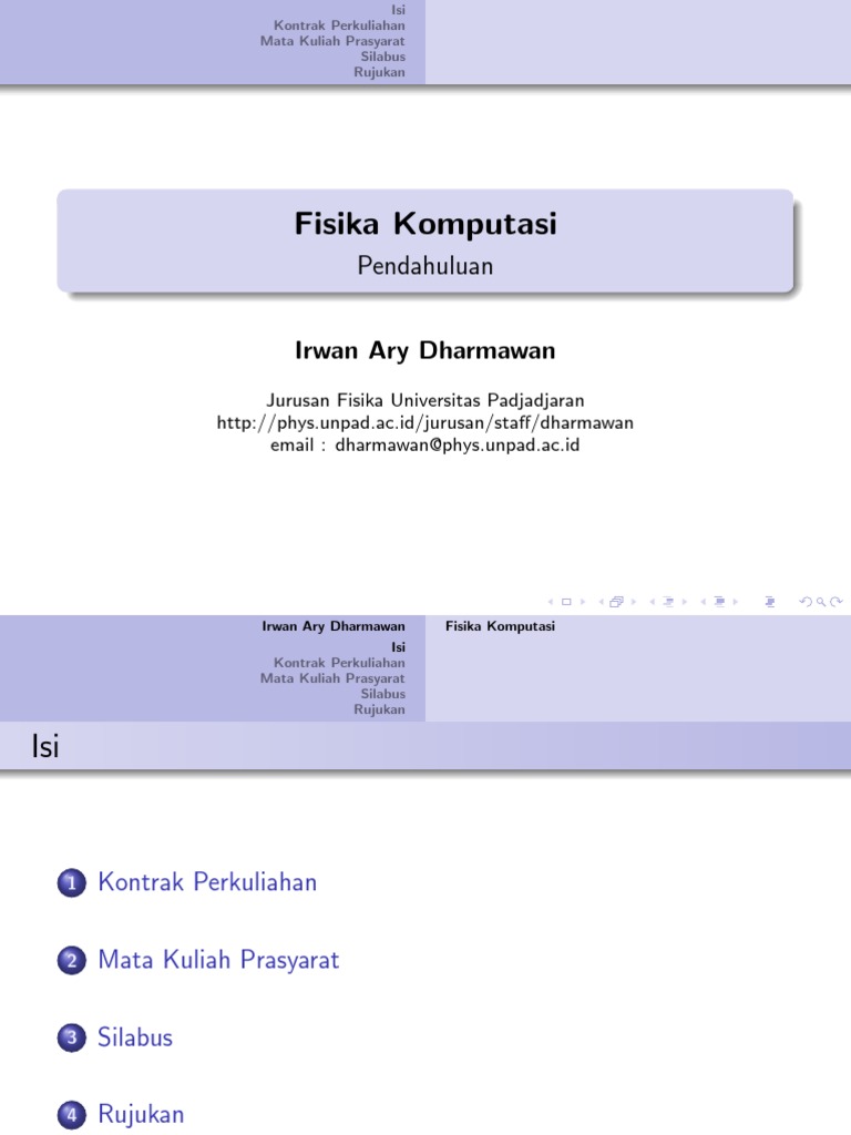 Pendahuluan Fisika Komputasi | PDF