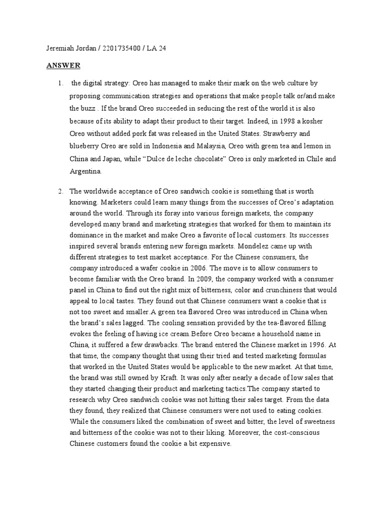 Oreo Mes | PDF | Brand | Foods