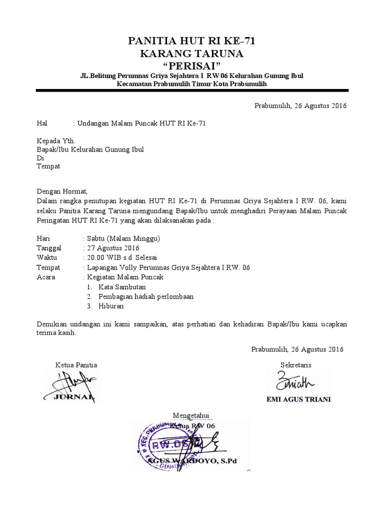 Undangan lurAH | PDF