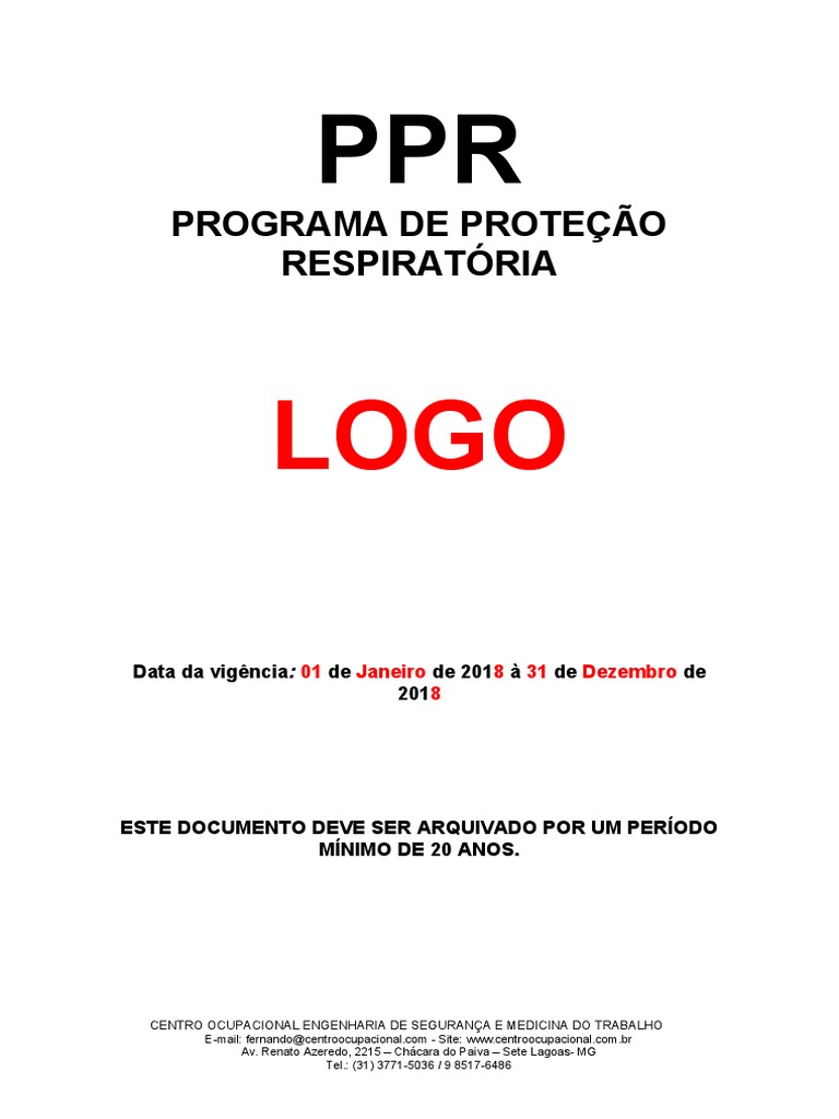 Modelo de PPR | PDF | Oxigênio | Sangue