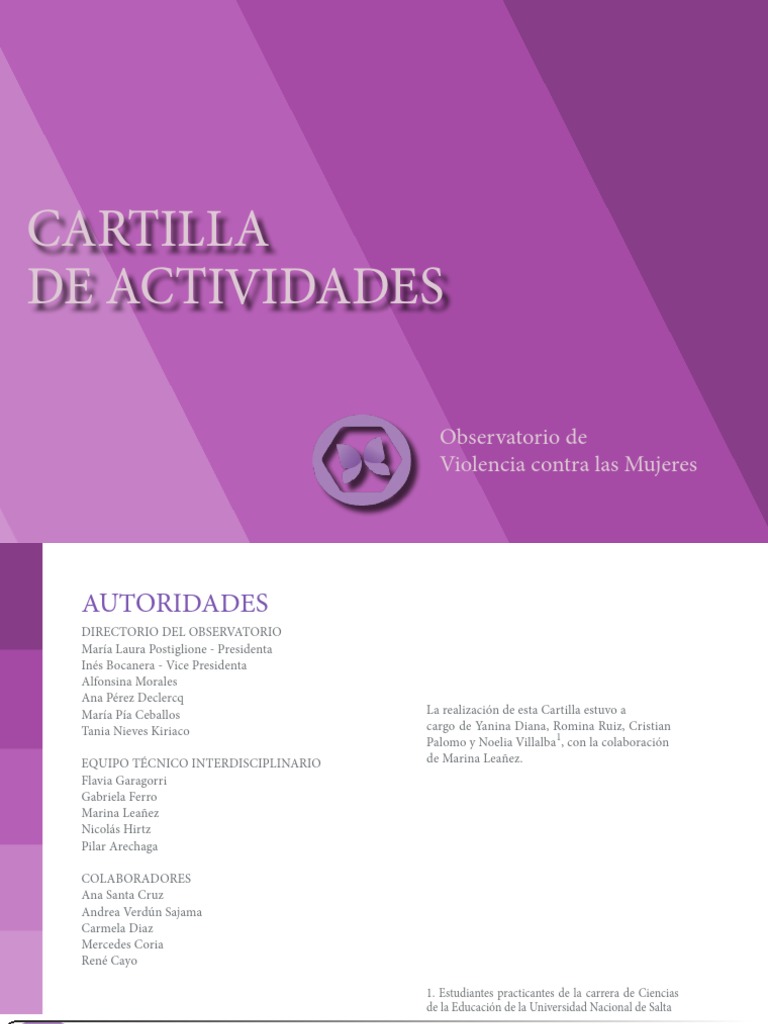 Cartilla de Actividades para El Abordaje de La Ley Micaela | PDF | La violencia contra las ...