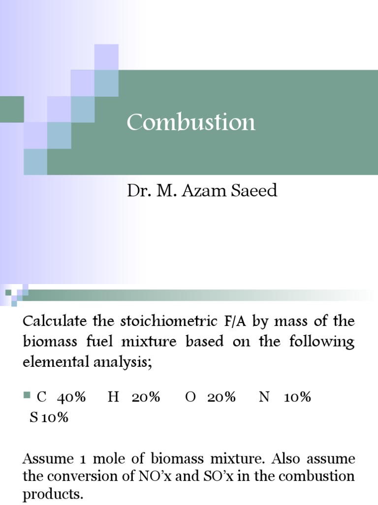 Combustion Problems | PDF | Science & Mathematics