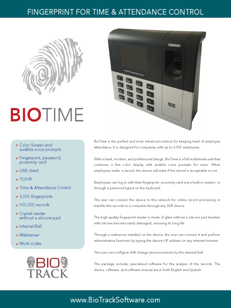 BioTime: Advanced Attendance Solution | PDF | Internet | Computer Keyboard