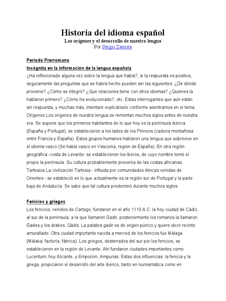 Historia Del Idioma Español | PDF | latín | España