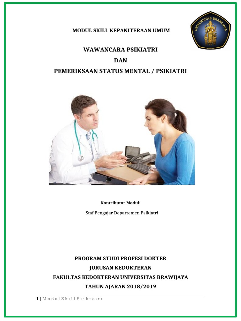 Modul Skill Psikiatri Panum 2018 Terbaru | PDF
