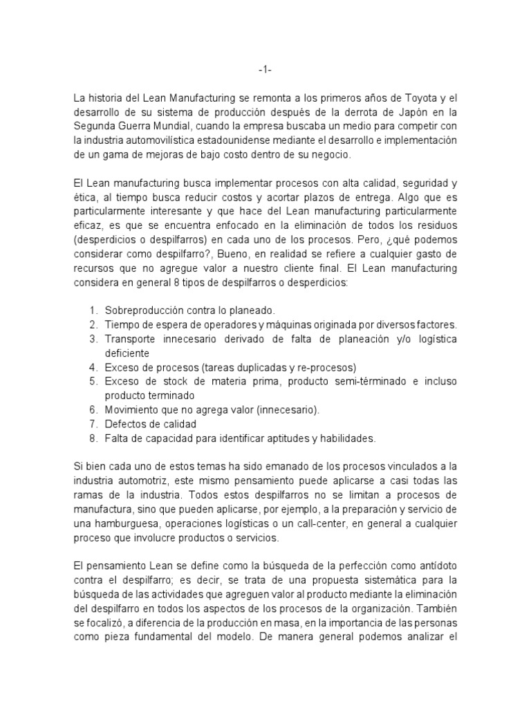 Tarea 5-Enfoque Lean | Download Free PDF | Lean Manufacturing | Toma de decisiones