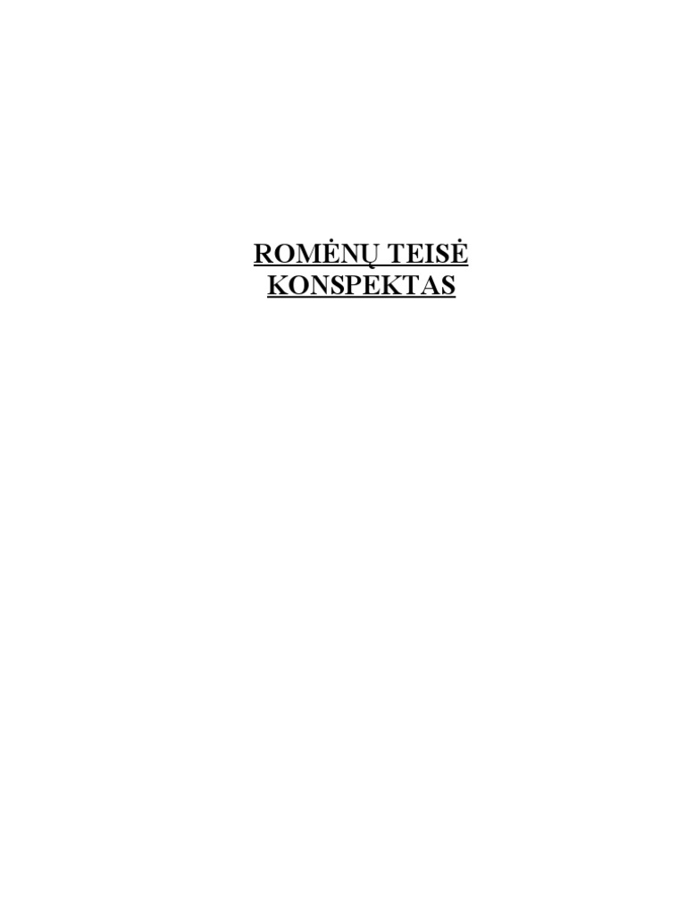 Tobulas Romenu - Teises - Konspektas | PDF
