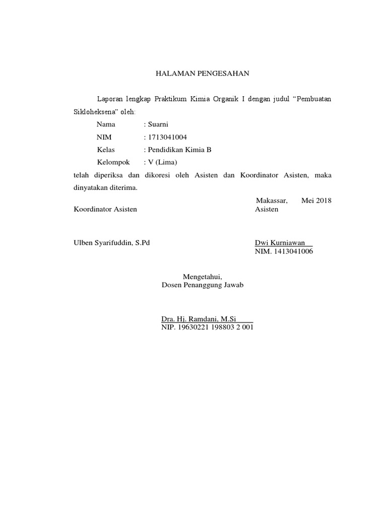 Unit 6 Pembuatan Sikloheksena Hal. 2-5 | PDF