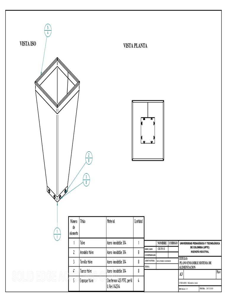 Plano Ensamble Sistemas de Alimentación | PDF
