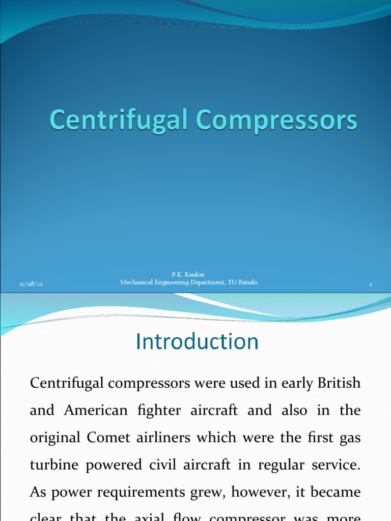 Centrifugal Compressors | PDF | Energy Technology | Motion (Physics)