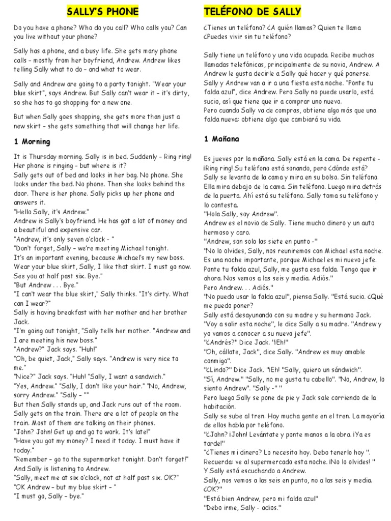 Sally's Phone | PDF