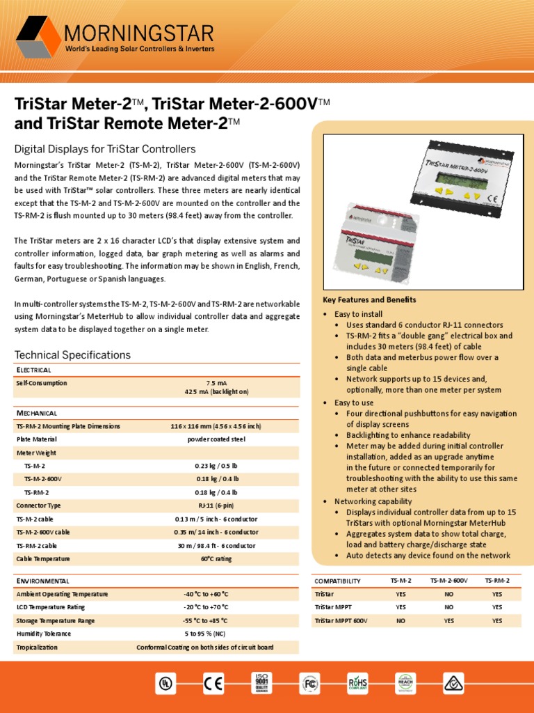 TriStarMETER RM2 Datasheet1 | PDF | Electrical Engineering | Electricity