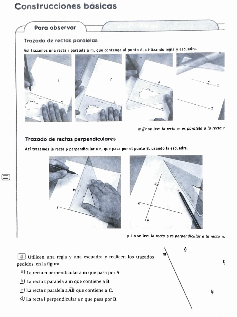 Construcciones Geométricas Básicas | PDF | Ángulo | Perpendicular