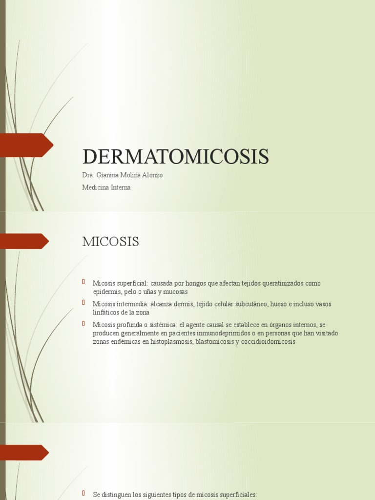 DERMATOMICOSIS | PDF | Condiciones cutáneas | Dermatología