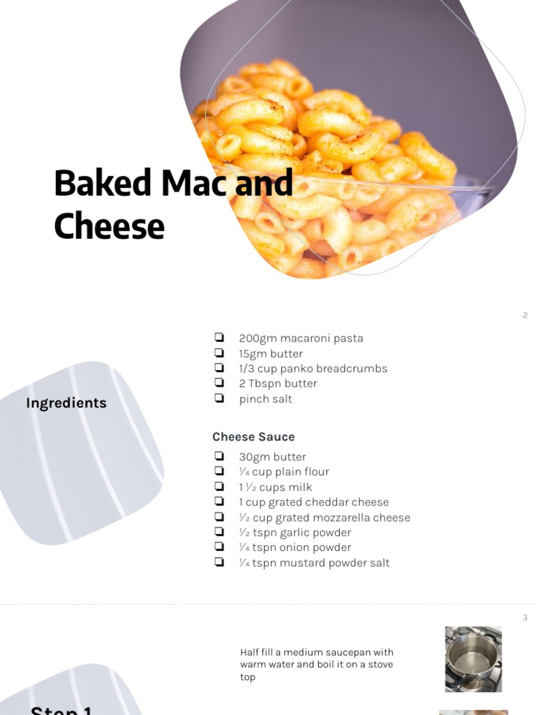 Baked Mac and Cheese | PDF | Macaroni And Cheese | Foods