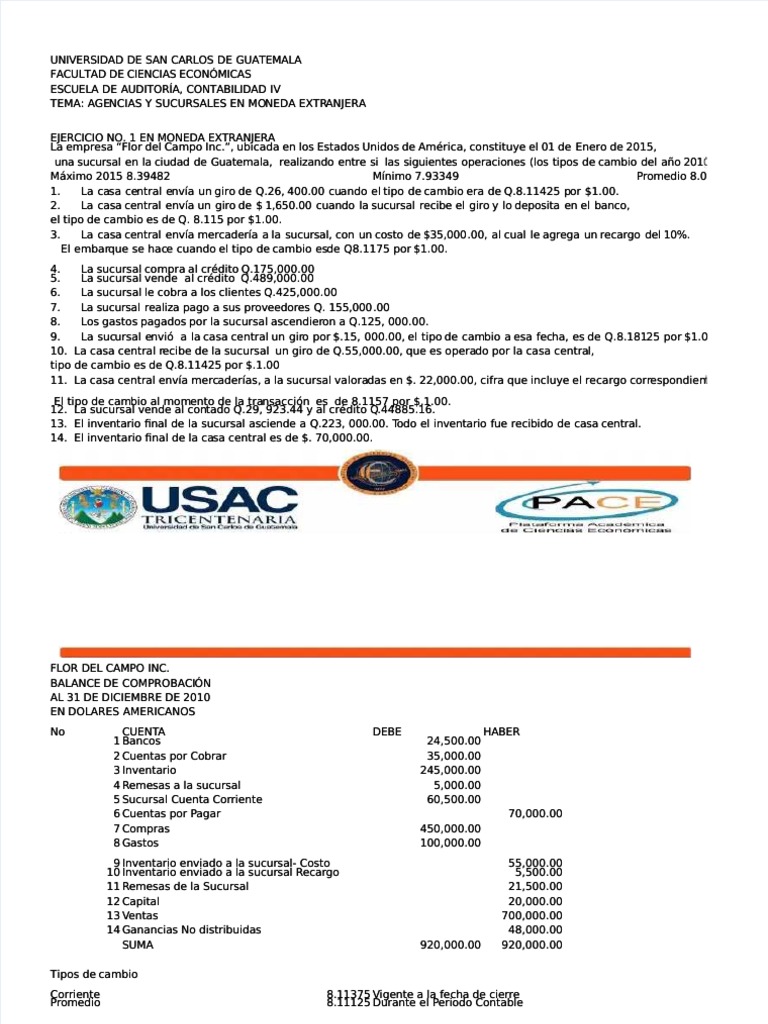 Contabilidad en Moneda Extranjera | PDF | Economias | Business
