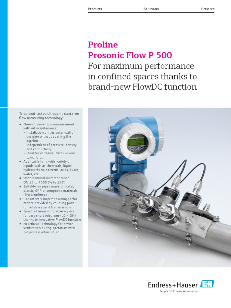 Proline Prosonic Flow P 500: Maximum Performance in Confined Spaces ...