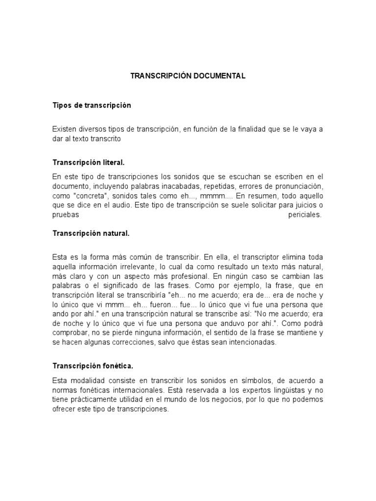 Transcripción Documental y Criterios de Transcripcion | PDF | Documento | Citación