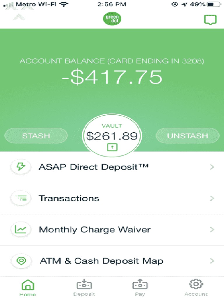 Green Dot Bank Statement | PDF