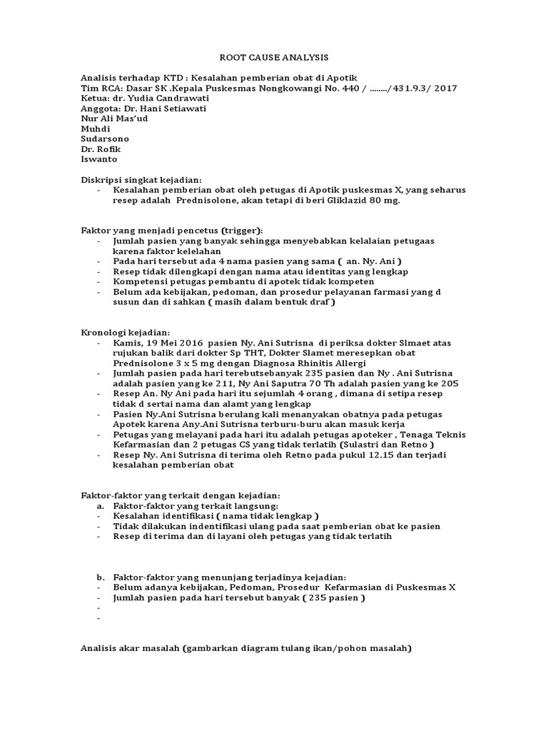 Contoh Form Rca 2 | PDF