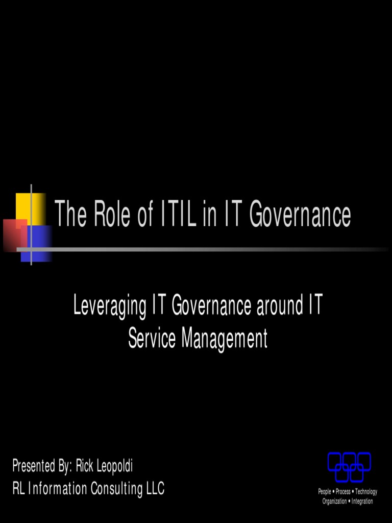 ITSM ITIL and IT Governance | PDF | It Service Management | Governance