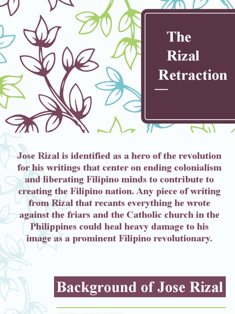 The Rizal: Retraction | PDF | Religion And Belief