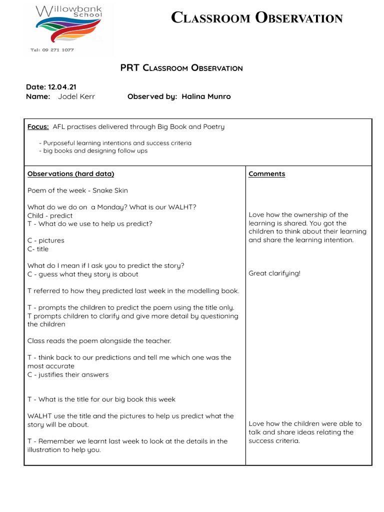 Big Book Observation t1 2021 | PDF | Prediction | Psychological Concepts