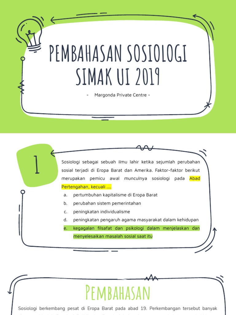 Pembahasan Sosiologi SIMAK UI | PDF