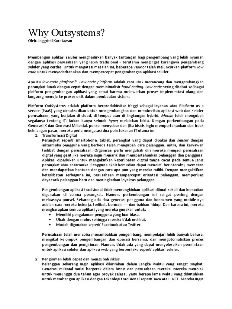 Why Outsystems | PDF