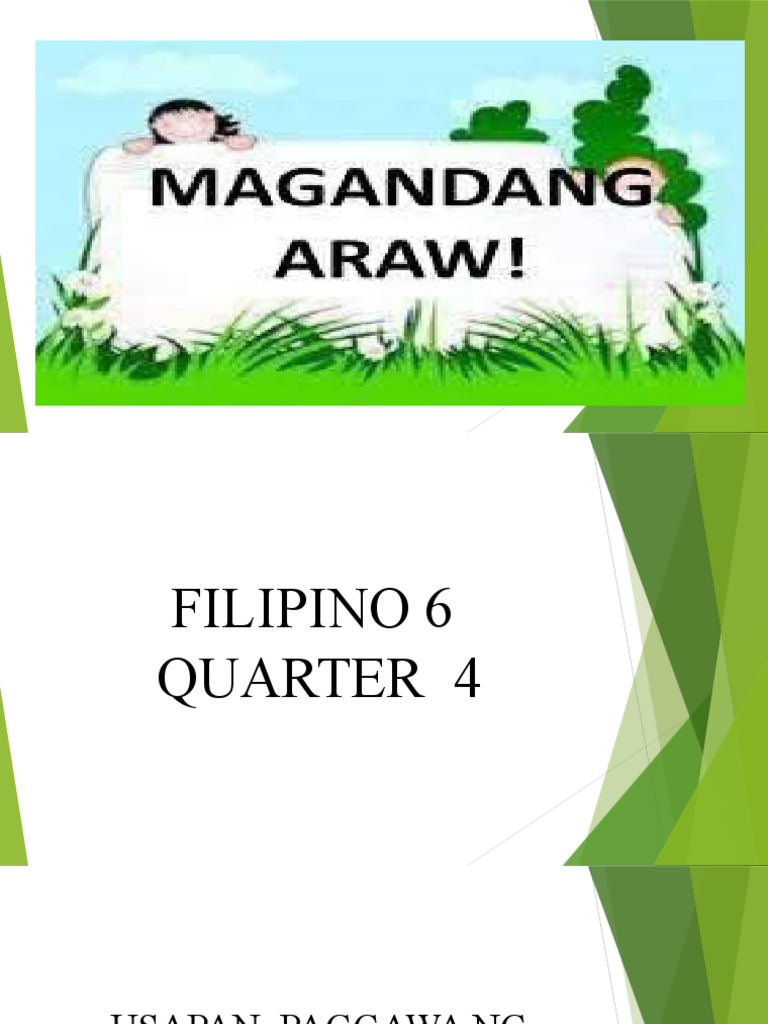 Filipino 6 Quarter 4 Week 1 | PDF