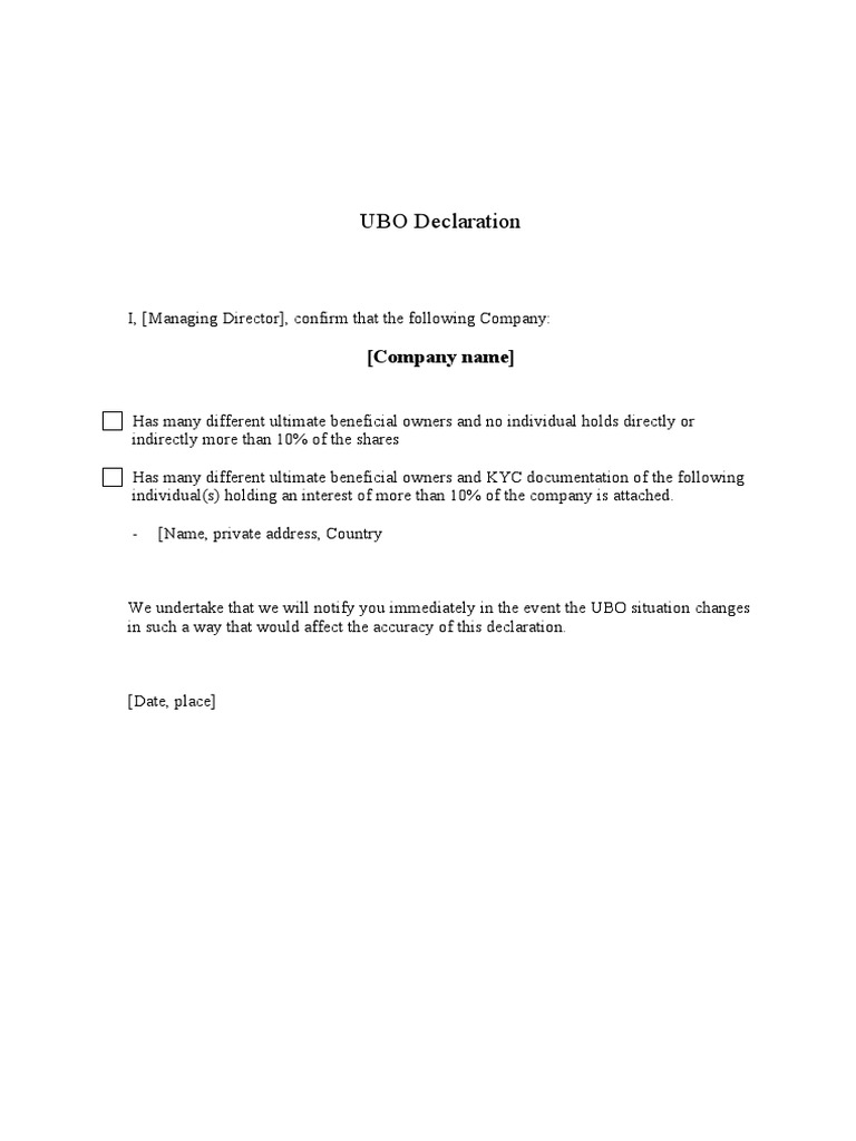 6 UBO Declaration | PDF