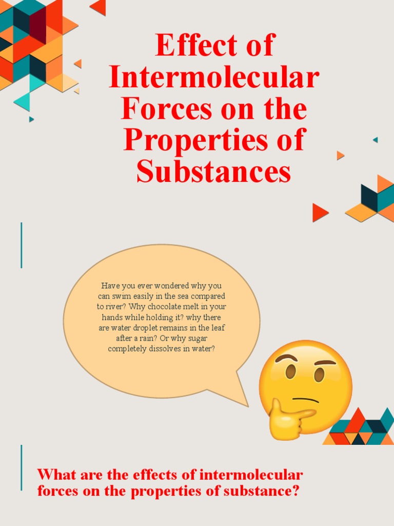 Intermolecular Forces and Substance Properties | PDF | Phase (Matter ...
