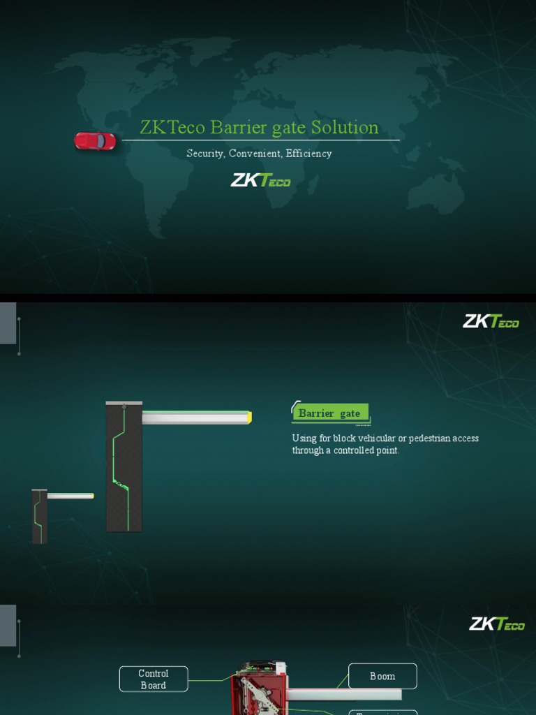 ZKTeco Barrier Gate Solutions Overview | PDF | Electric Motor ...