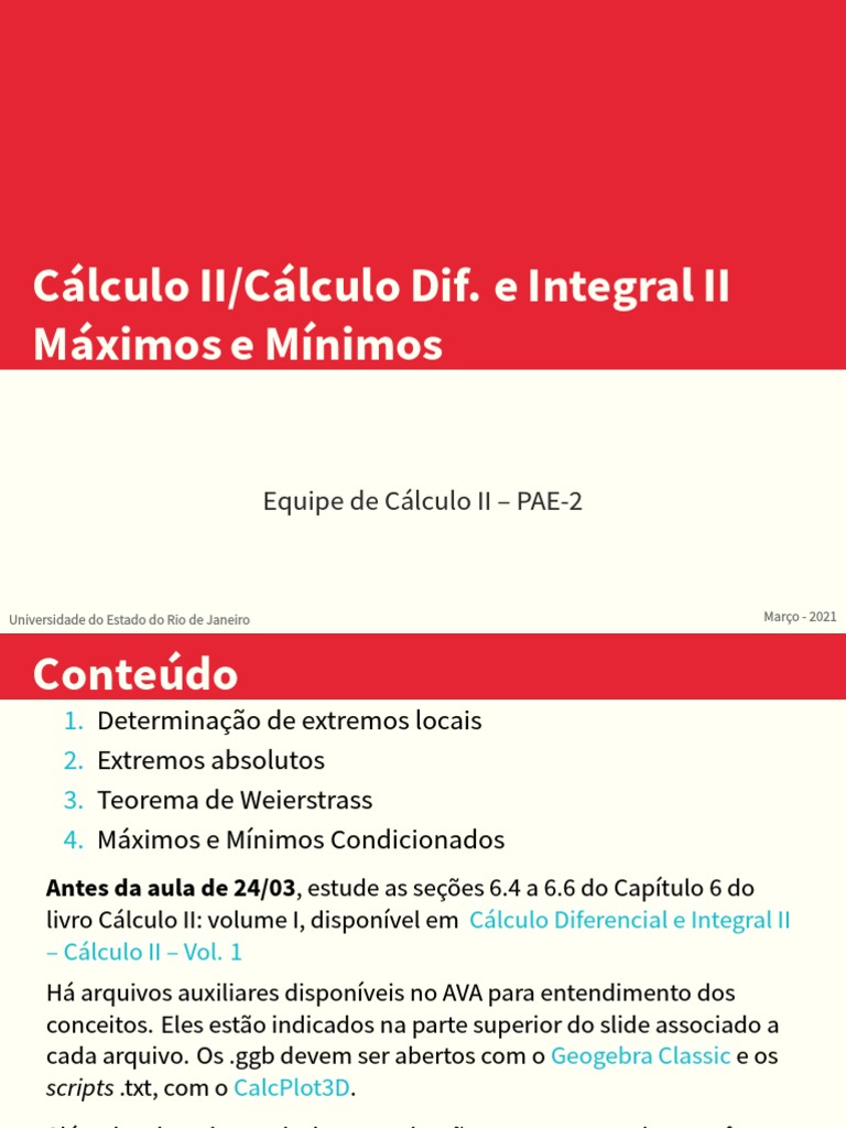 Aula 8 - Max e Min | Download grátis PDF | Máxima e mínima | Analise ...