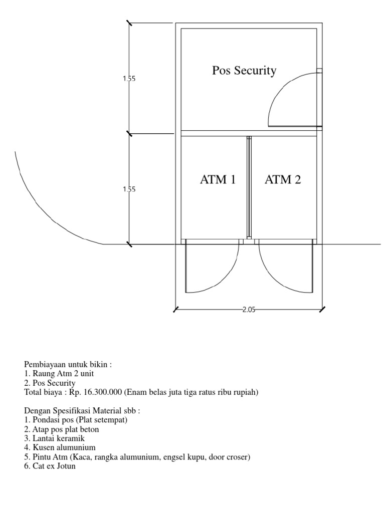 Desain Ruang ATM dan Pos Security | PDF