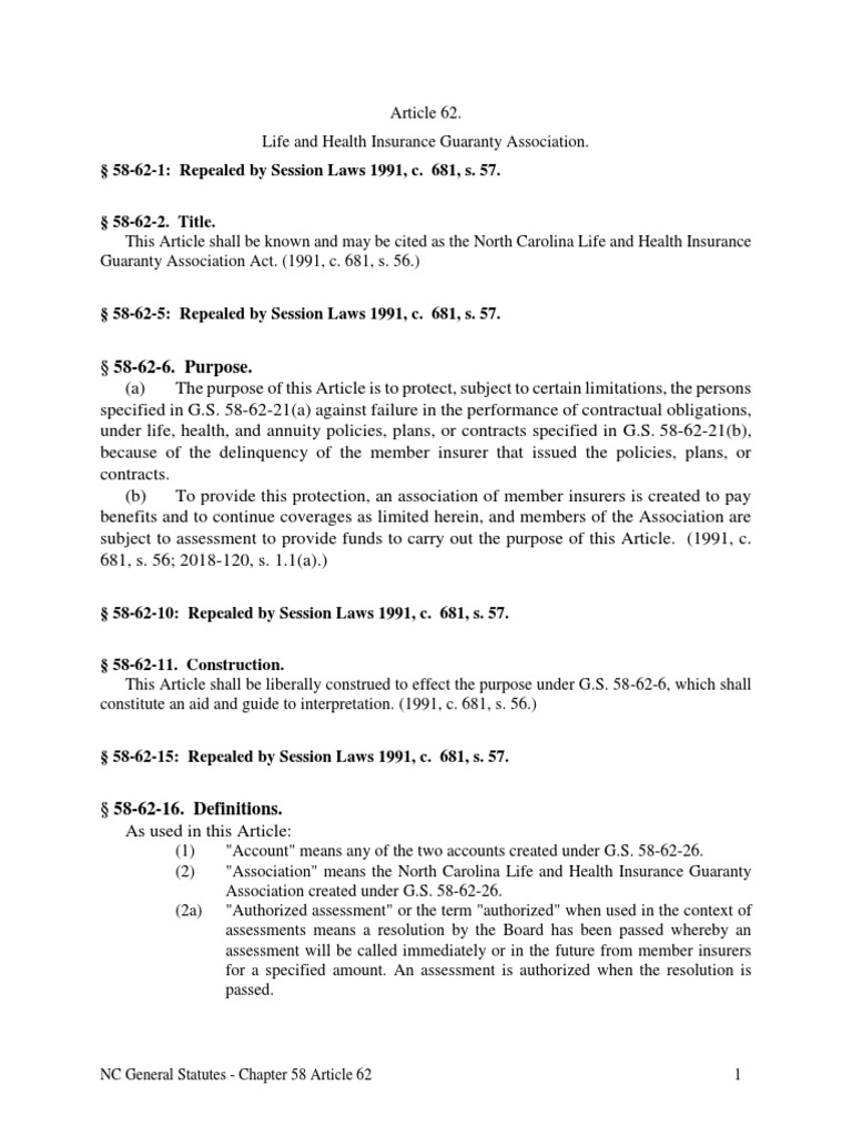 Life and Health Insurance Guaranty Association. | PDF | Annuity ...
