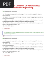 Metal Forming Processes - Mechanical Engineering (MCQ) Questions and ...