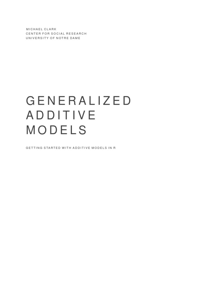 General Additive Model - Michael Clark | PDF | Linear Regression ...
