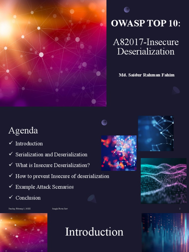 Insecure Deserialization Overview | PDF | Json | Cybercrime