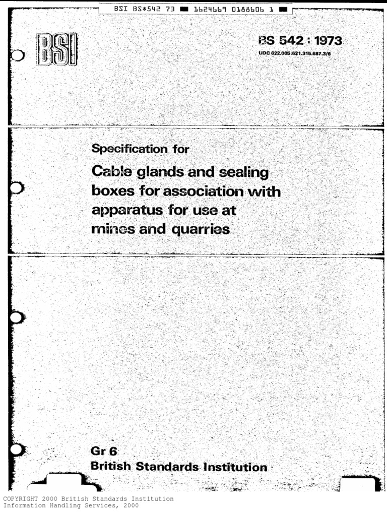 BS 542 1973 | PDF