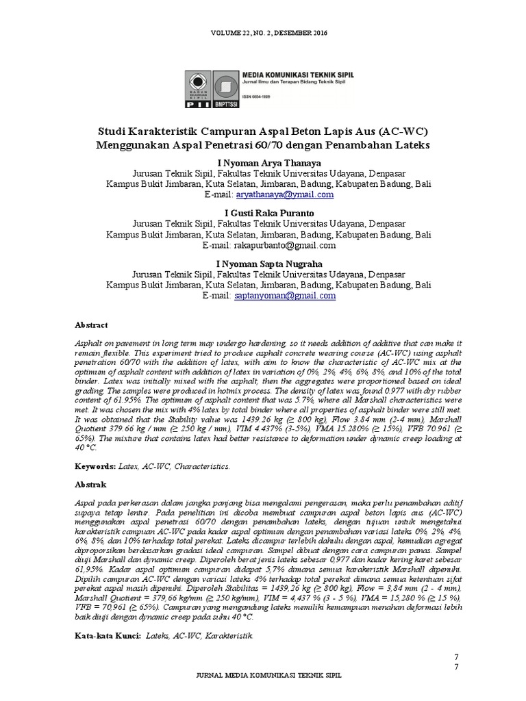 ) Campuran Aspal Beton ACWC | PDF | Floors | Transportation Engineering