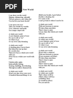 A Whole New World Lyrics Overview | PDF