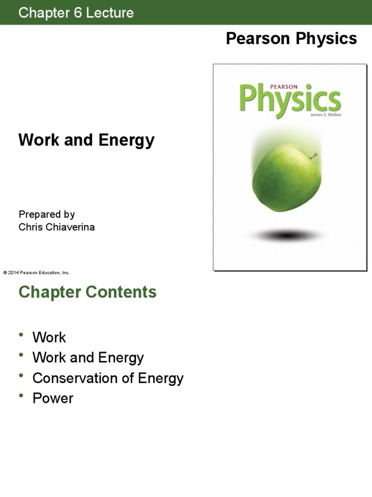 Pearson Physics: Prepared by Chris Chiaverina | PDF | Potential Energy ...