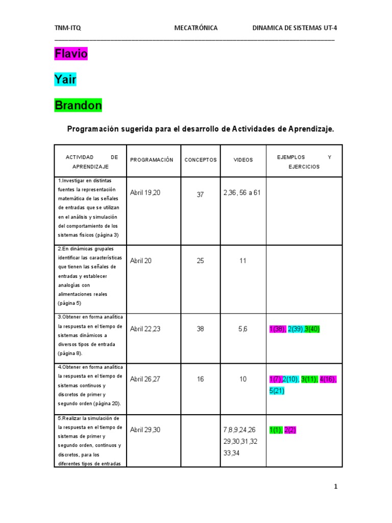 UT4 Ejercicios | PDF | Science | Ciencia y Tecnología
