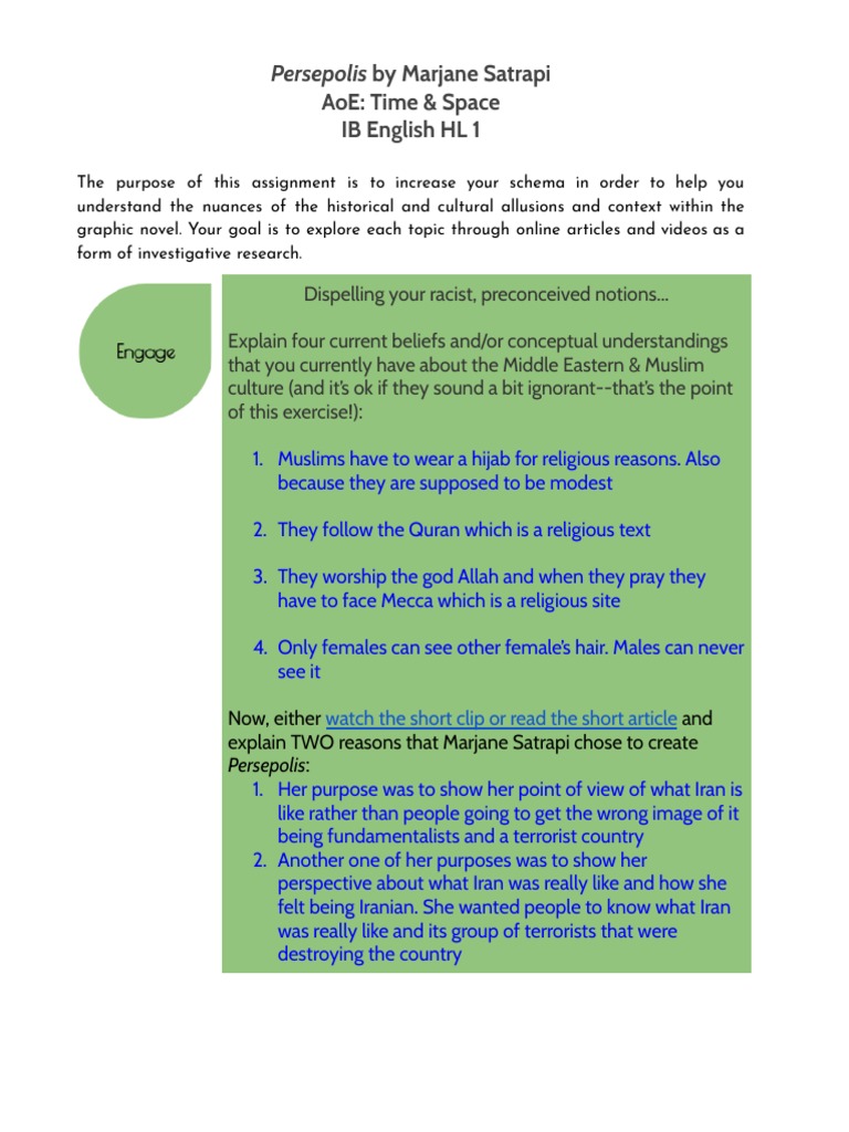 Persepolis Hyperdoc Intro | PDF | Mohammad Reza Pahlavi | Iranian ...