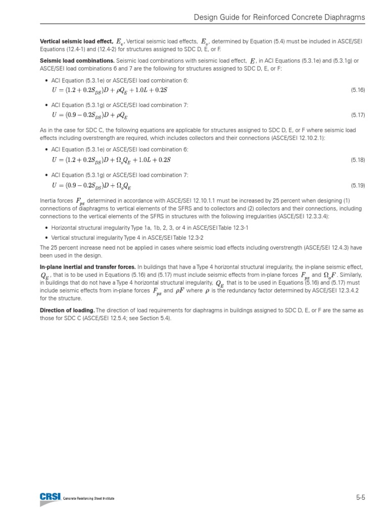 CRSI Manual To Design RC Diaphragms - Part12 | PDF | Stiffness | Force