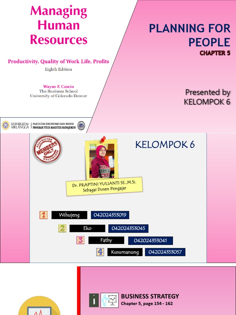Chapter 5-Planning For People | PDF | Strategic Management | Competence ...