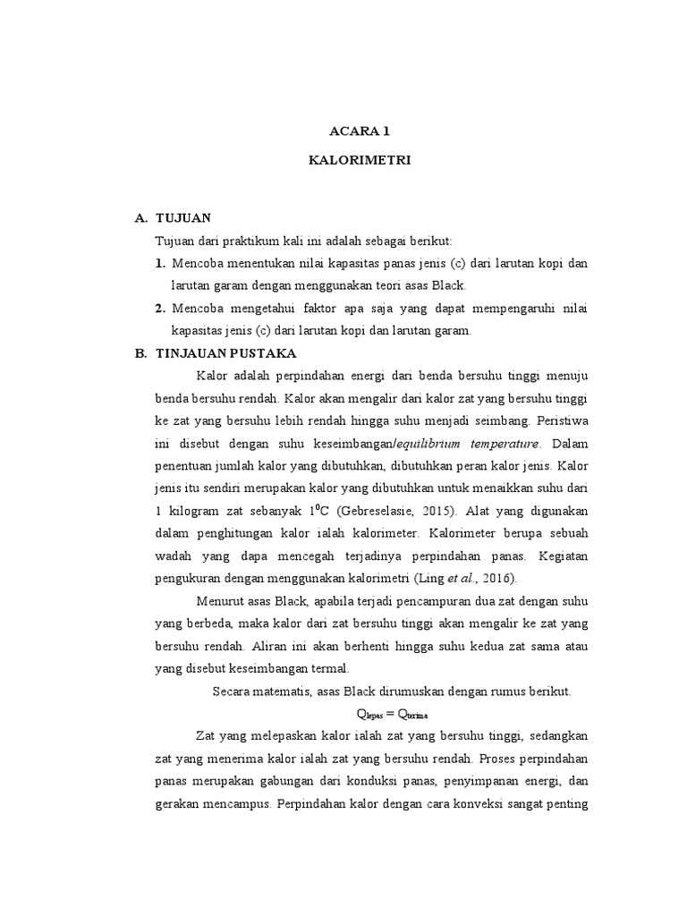 Fisdas Acara 1 | PDF