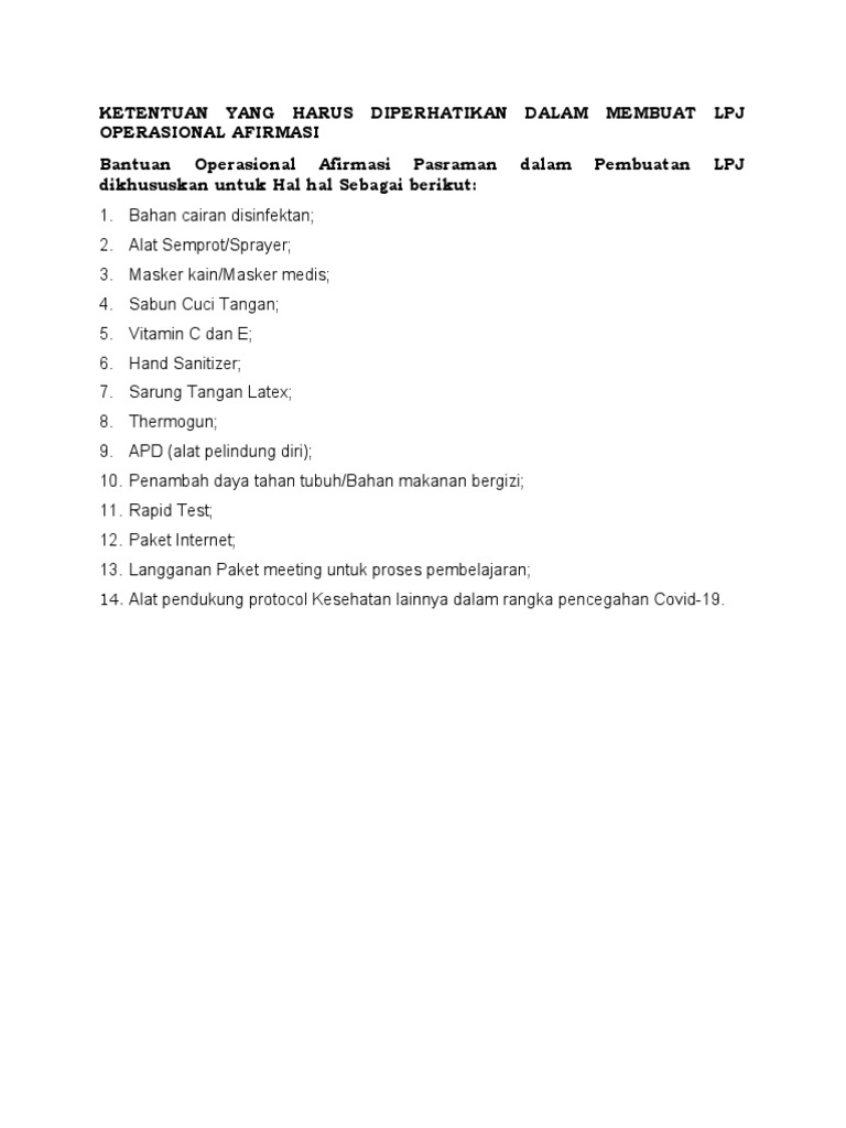 Draft LPJ Afirmasi 2021 | PDF