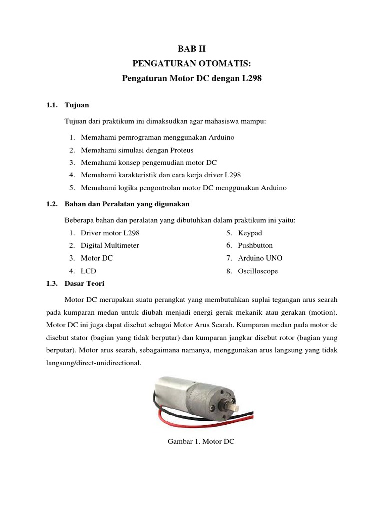 Pengaturan Putaran Motor DC | PDF